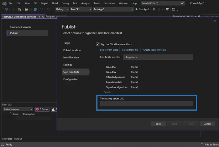 SignTool Error: No Certificates Were Found That Met All the Given Criteria