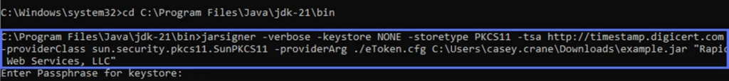 How To Sign Jar File With A Trusted Certificate And A Secure Token